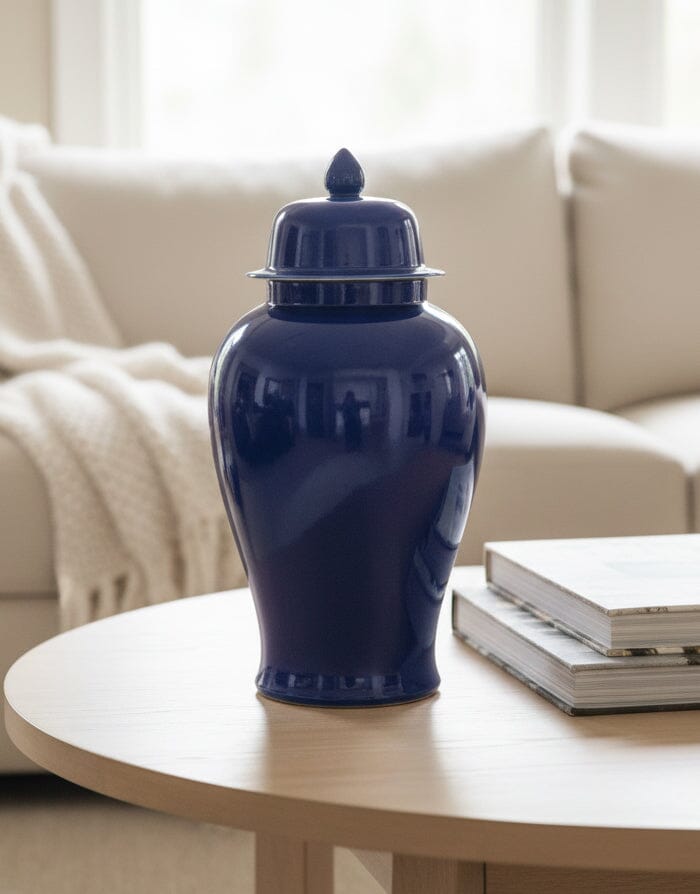 Classic Navy Blue Ceramic Jar – ONIEO