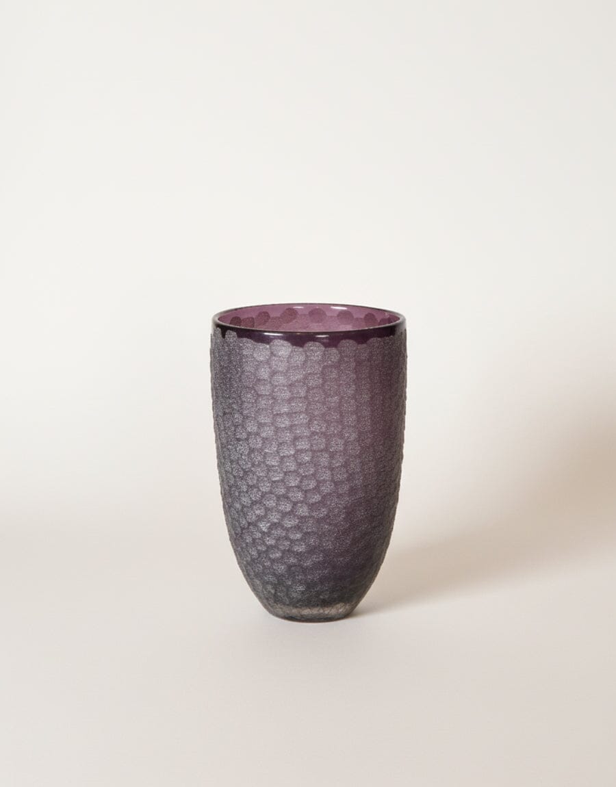 Textured Purple Glass Vase – ONIEO